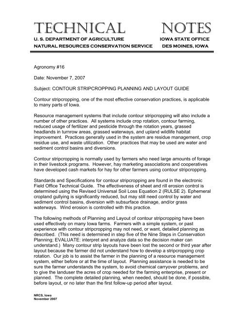 technical notes - Field Office Technical Guide - US Department of ...