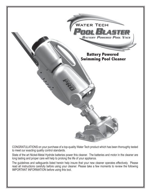Pool Blaster PRO op man 4-10V4.indd - Water Tech