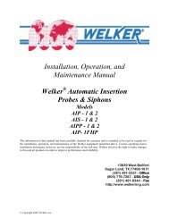 Welker Constant Pressure Sample Cylinder with ... - Welker, Inc