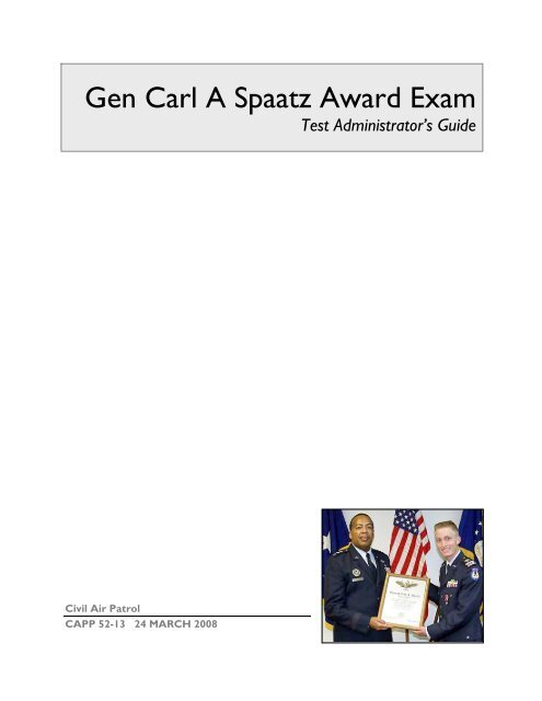 Gen Carl A Spaatz Award Exam - Civil Air Patrol