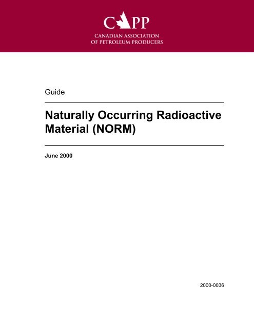 Naturally Occurring Radioactive Material (NORM) - TTI Safety