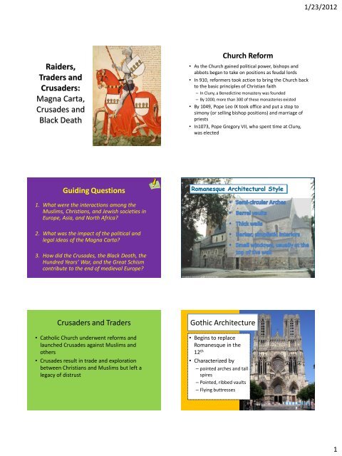 Crusades, Magna Carta, Plague