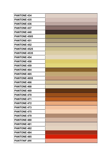PANTONE 434 PANTONE 435 P
