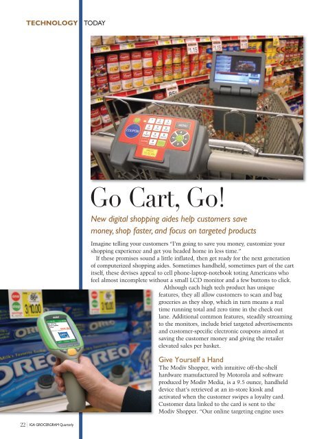 IGA Magazine : Go Cart, Go! - MediaCart!