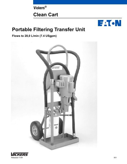 Portable Filtering Transfer Unit Clean Cart