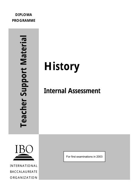 History, Internal Assessment