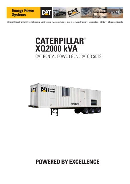 CATERPILLAR® XQ2000 kVA - 3516B - CAT Rental Power