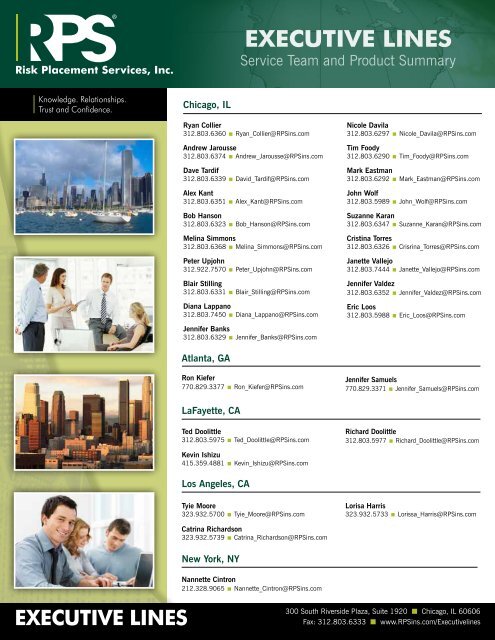 RPS Executive Lines - Marketing