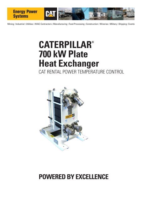 CATERPILLAR® 700 kW Plate Heat Exchanger - CAT Rental Power