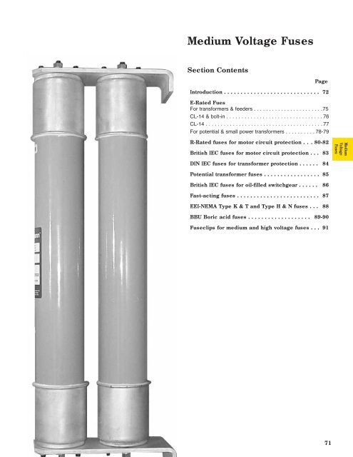 Medium Voltage Fuses - Cooper Industries