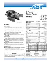 230, 240, 270 Triplex Plunger Pump Data Sheet - Cat Pumps