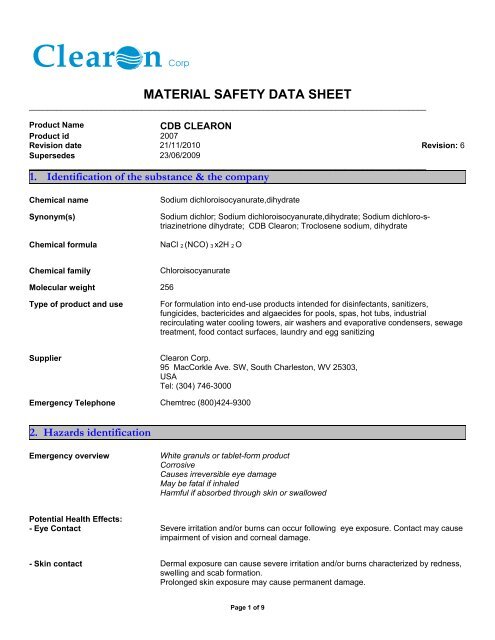 CDB Clearon - APTech Group Inc