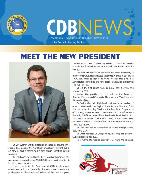 MEET THE NEW PRESIDENT - Caribbean Development Bank