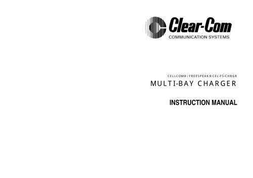 CEL-FS-CHRGR Instructions - Clear-Com