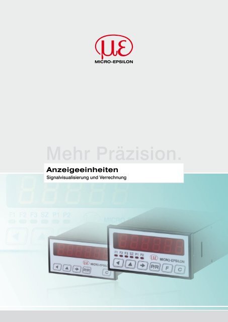Anzeigeeinheiten - Micro-Epsilon Messtechnik GmbH & Co. KG