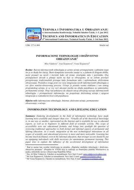 Mira Vidaković, Ivan Šćepanović, Vesna Šćepanović Informacione