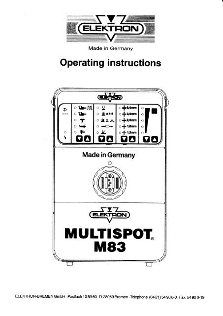 MULTISPOf, M83 - ELEKTRON Bremen