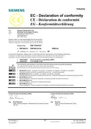 SIEMENS EC - Declaration of conformity