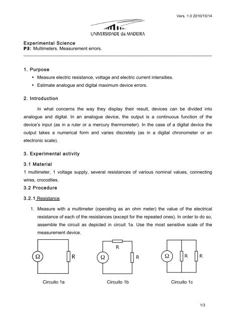 Estimating errors (digital and analog devices). - JGLG