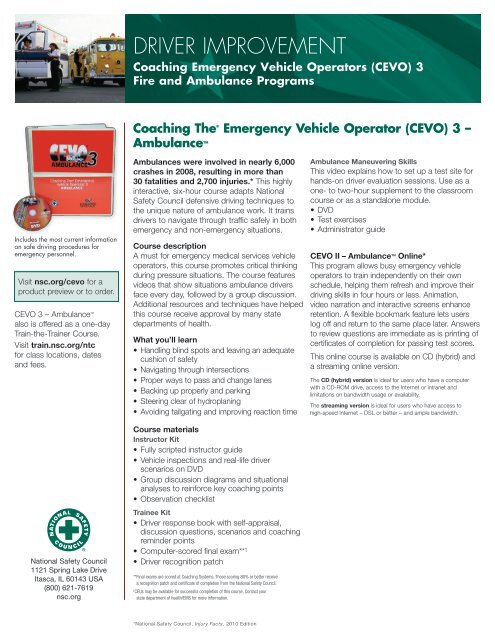 (CEVO) 3 - National Safety Council