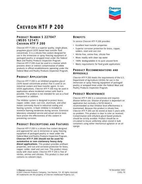 CHEVRON HTF P 200 - Alexis Oil