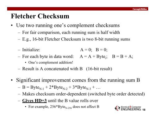 Fletcher Checksum