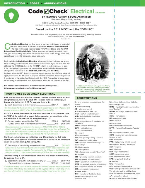 Code 3Check® Electrical 6th Edition - Code Check