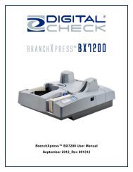 CheXpress CX30 User Guide - Digital Check Corporation