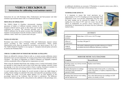 VERUS CHECKBOX II - Verus Instruments Ltd