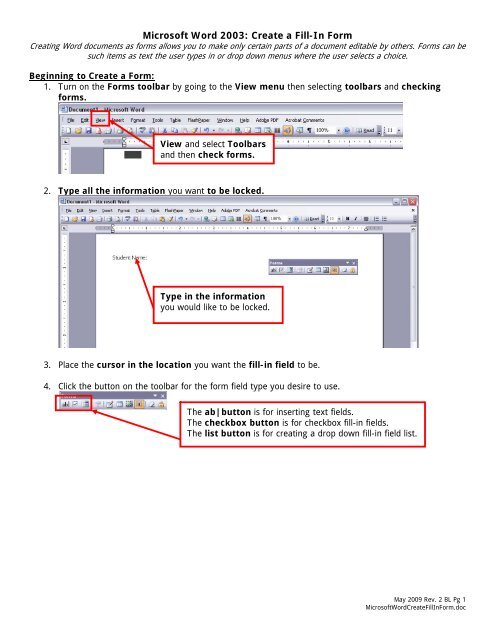 How To Create A Fill In Form With Microsoft Word