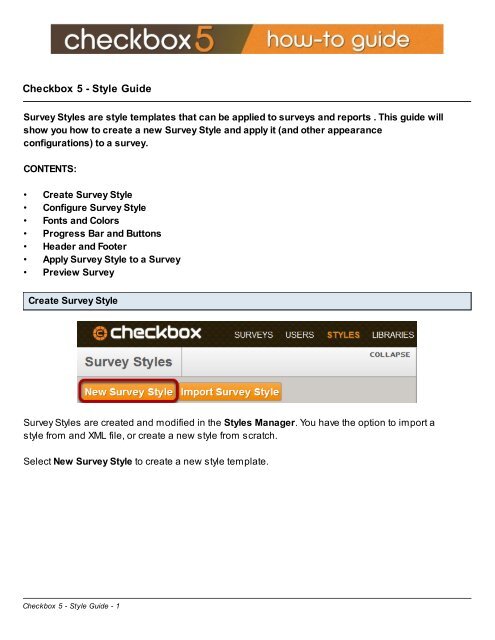 Checkbox 5 - Style Guide