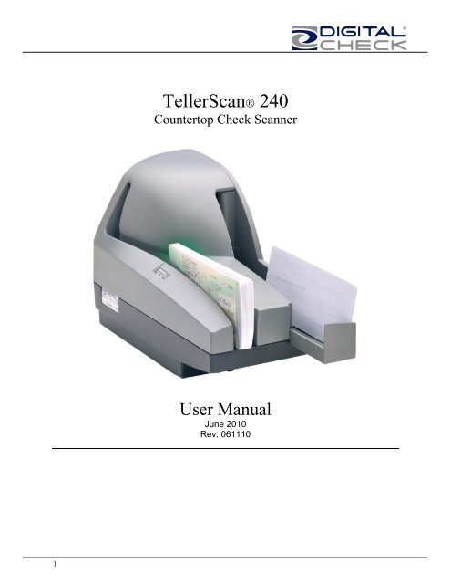 TS240 User Manual - Digital Check Corporation