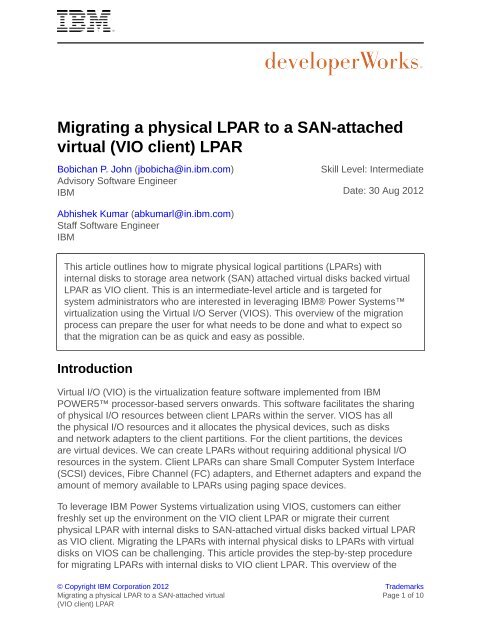 (VIO client) LPAR - IBM