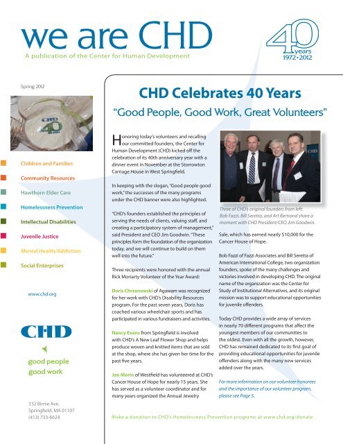 CHD Celebrates 40 Years - Center for Human Development