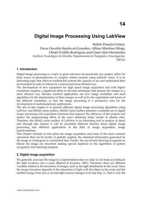 14 Digital Image Processing Using LabView - InTech