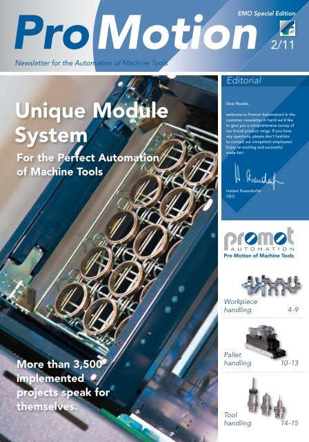 Editorial Newsletter for the Automation of ... - Promot Automation