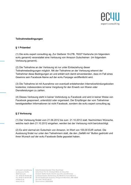 Standard Briefvorlage - eC4u