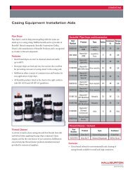 API Casing Chart - Halliburton