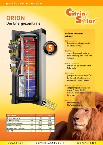 SKS-R Premium Solar-Hygiene-Kombispeicher - CitrinSolar