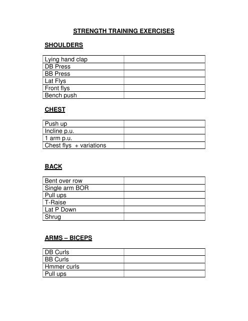 STRENGTH TRAINING EXERCISES SHOULDERS Lying hand clap ...