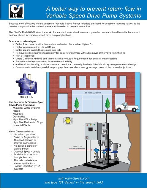A better way to prevent return flow in Variable Speed Drive ... - Cla-Val