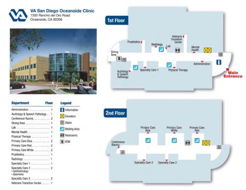 VA San Diego Oceanside Clinic Facility map