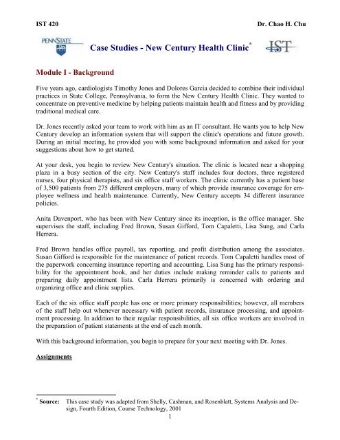 Case Studies - New Century Health Clinic