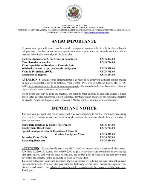 Carta De Visa De Visitante Del Consulado