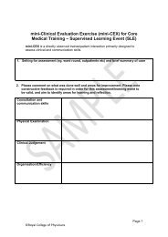 Mini Clinical Evaluation Exercise (Mini-CEX) Paper Form