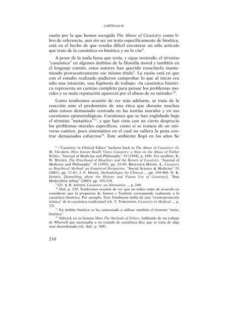 LA CASUÍSTICA EN BIOÉTI