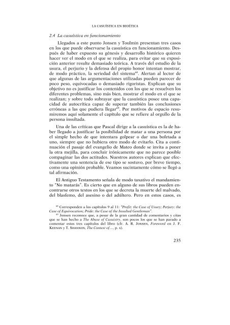 LA CASUÍSTICA EN BIOÉTI