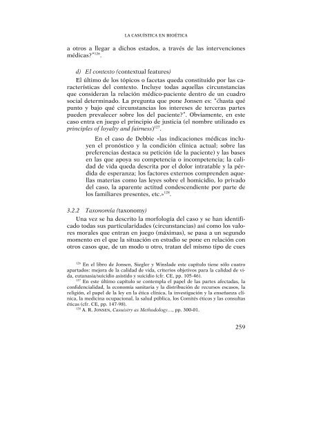 LA CASUÍSTICA EN BIOÉTI