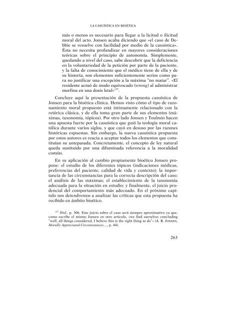 LA CASUÍSTICA EN BIOÉTI