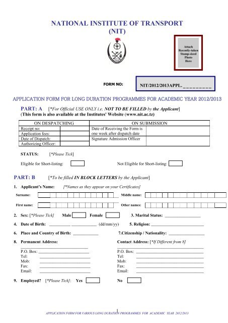 National institute of transport (nit)